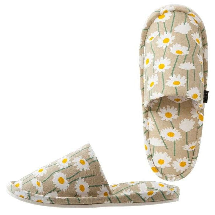 Woman Slippers with Daisy Pattern (Made in Japan)